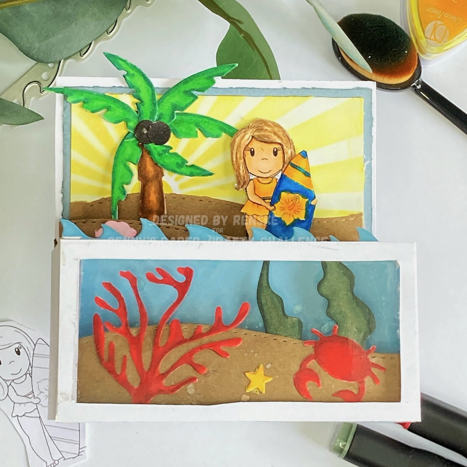 Card In A Box Tutorial With Surfer Emma