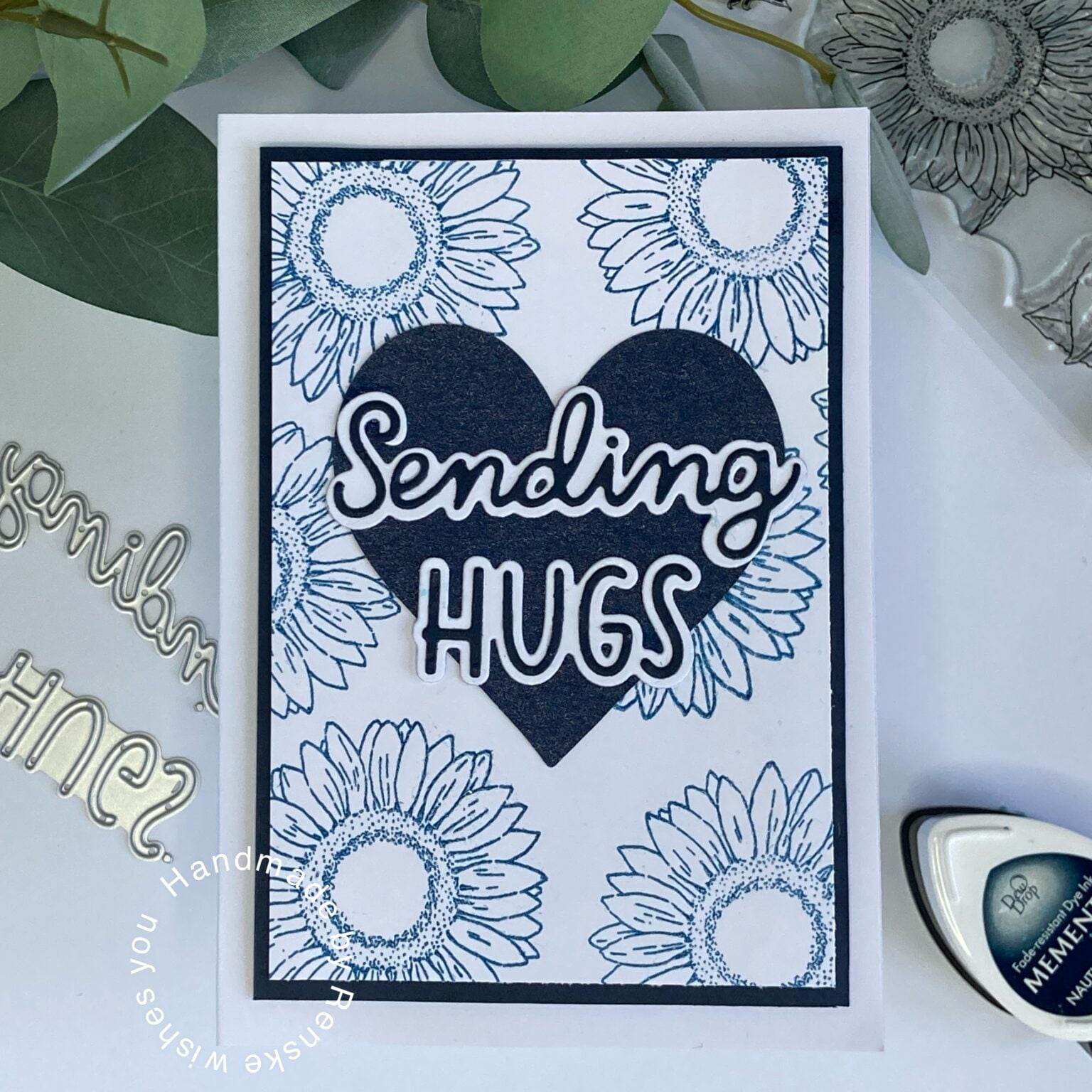 Crafting Tranquility: Monochrome Blue Flower Card Tutorial | Handmade ...