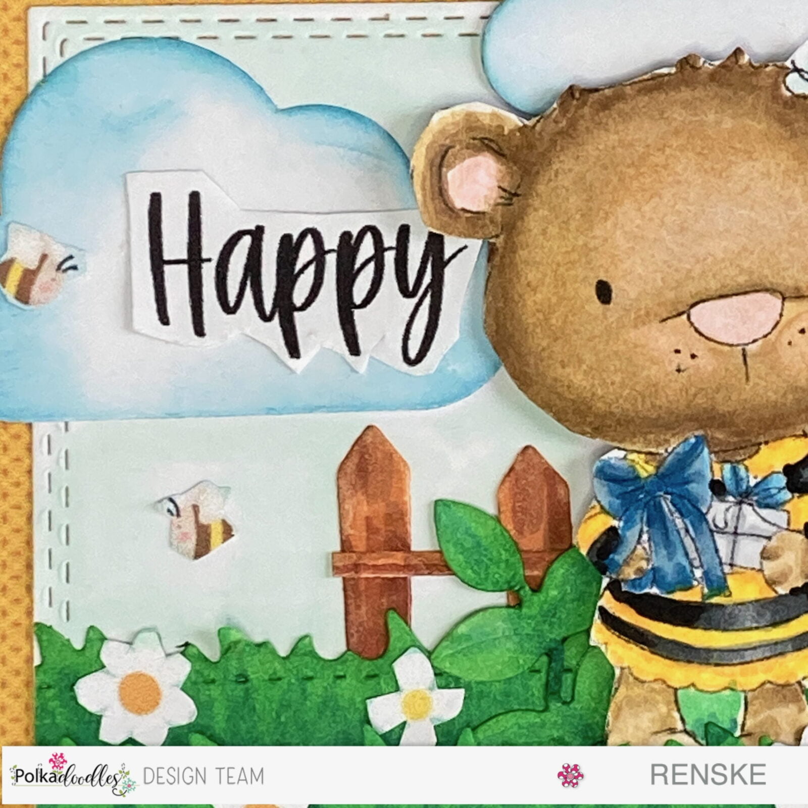 Handmade Spring Birthday Card Tutorial With Polkadoodles