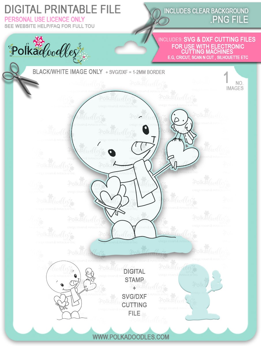 Winter Thank-you Card With Charming Shaker Moon And Snowman